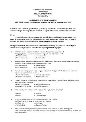 Module 2 lesson 2 - Assessment Learning 1 - Let’s do it! Answer the ...