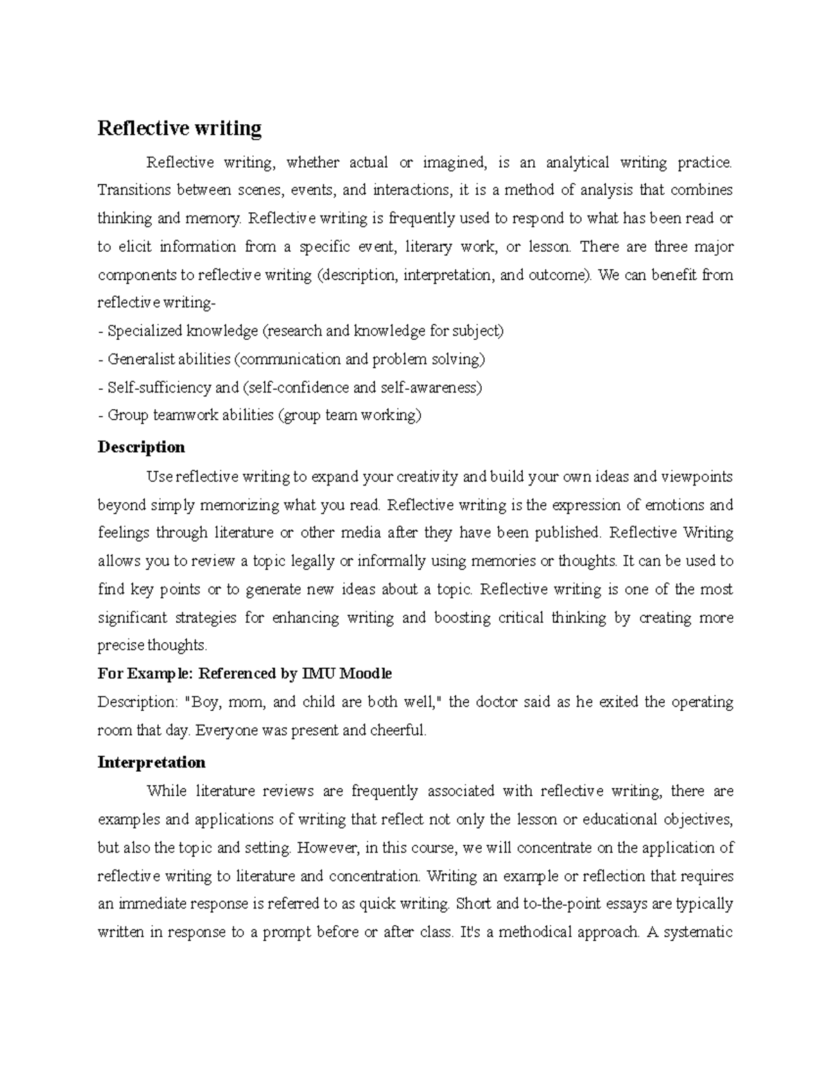Reflective Writing - This is the assignment for software engineering ...