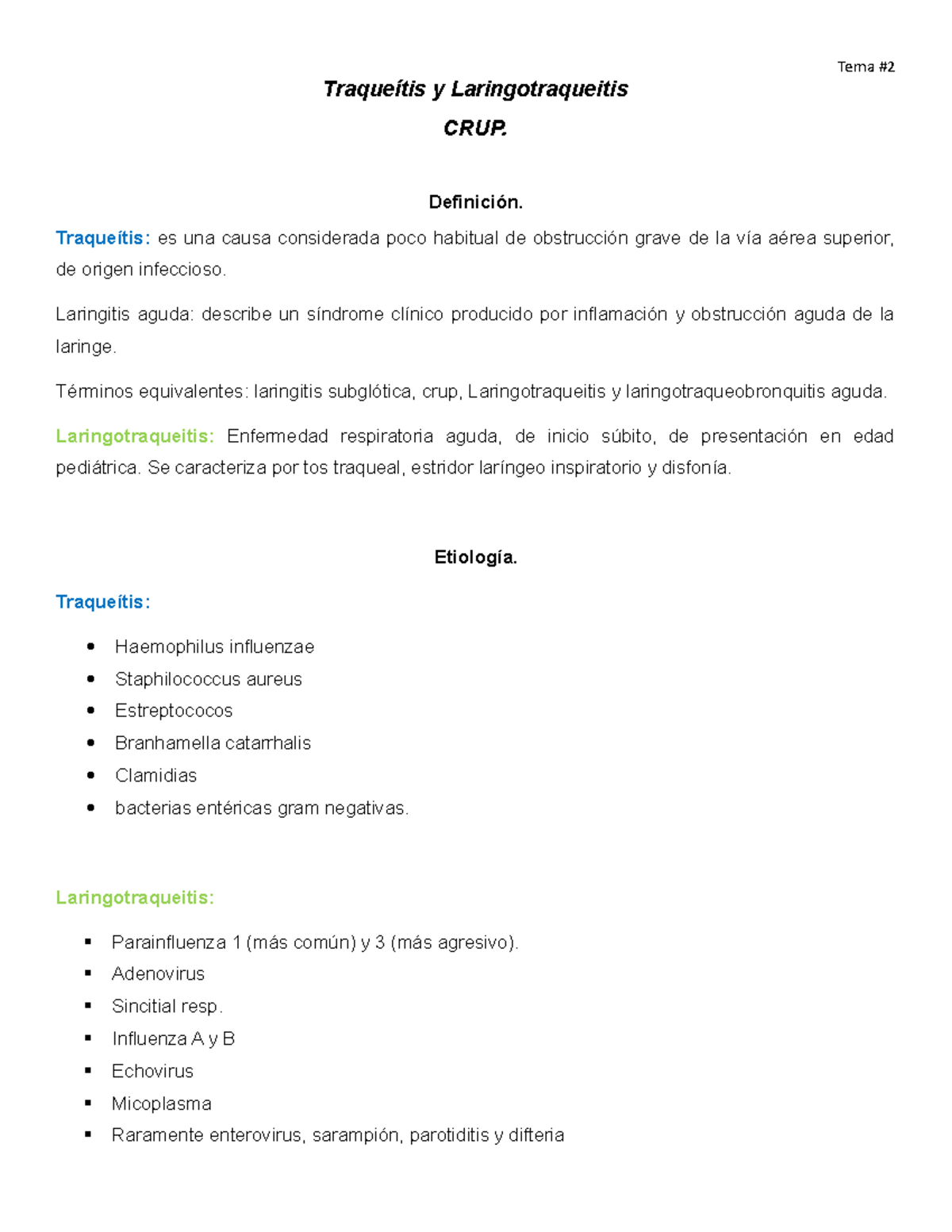 Traqueítis y Laringotraqueitis Repaso - Traqueítis y Laringotraqueitis ...