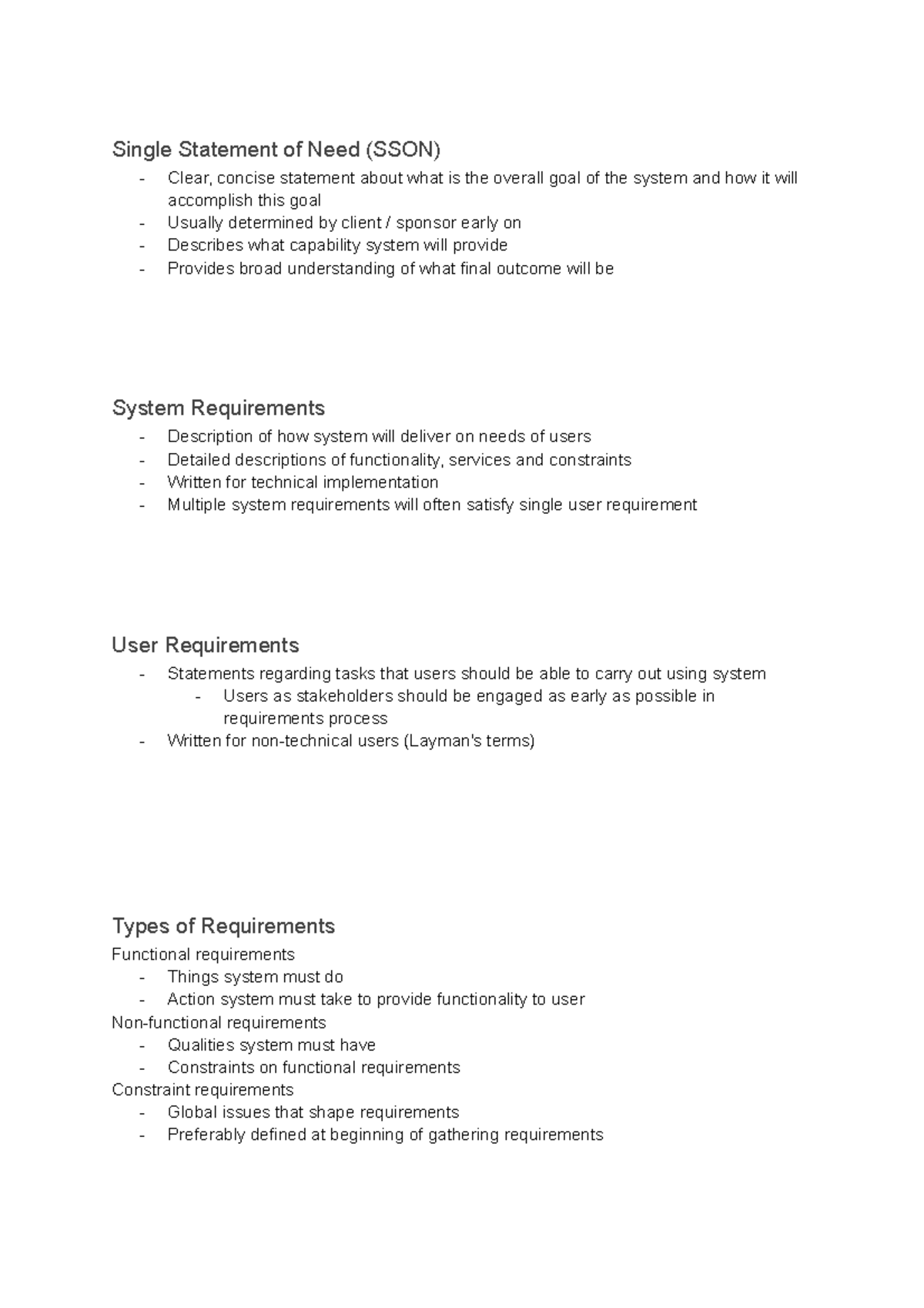 2010 29 - Lecture 5 - Requirements Engineering - Single Statement of ...