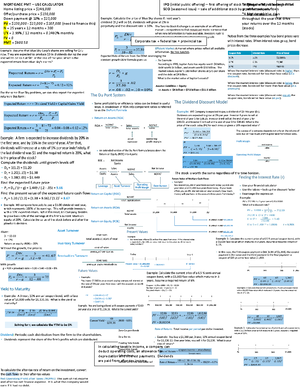 FINC 3116 - final exam cheat sheet - You are in the market for a new ...
