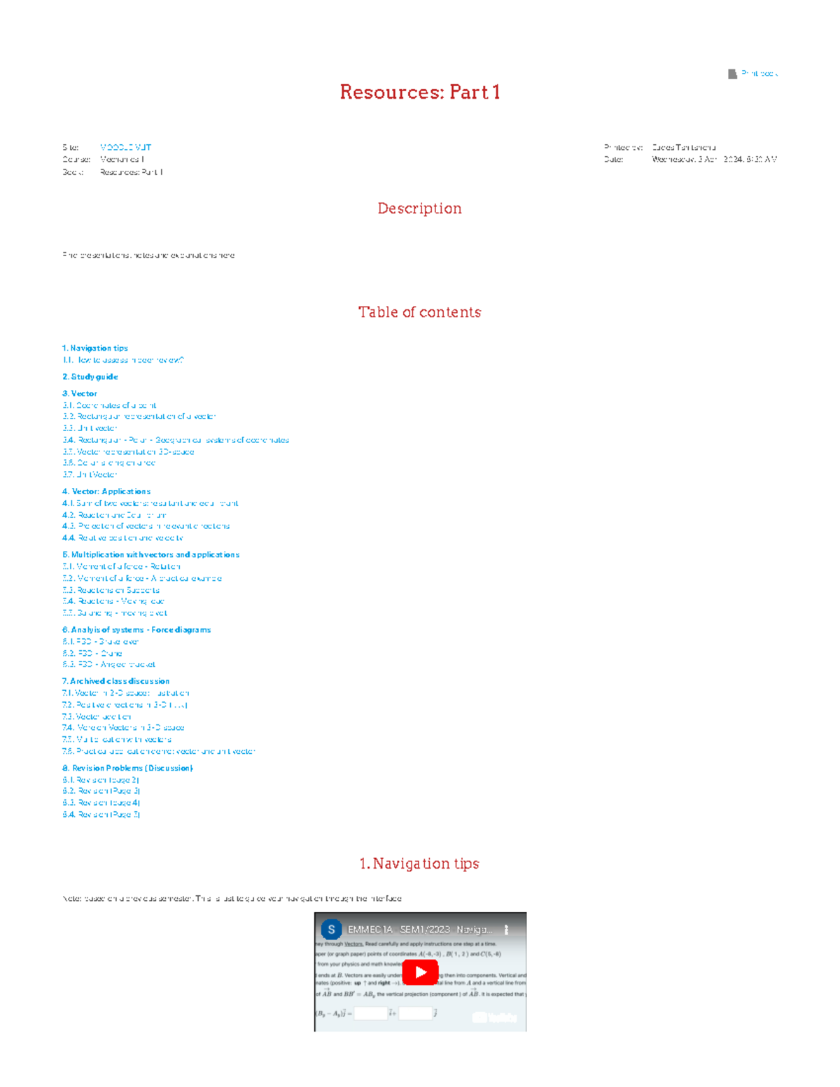 Learner Guide - Print book Resources: Part 1 Site: MOODLE VUT Course ...