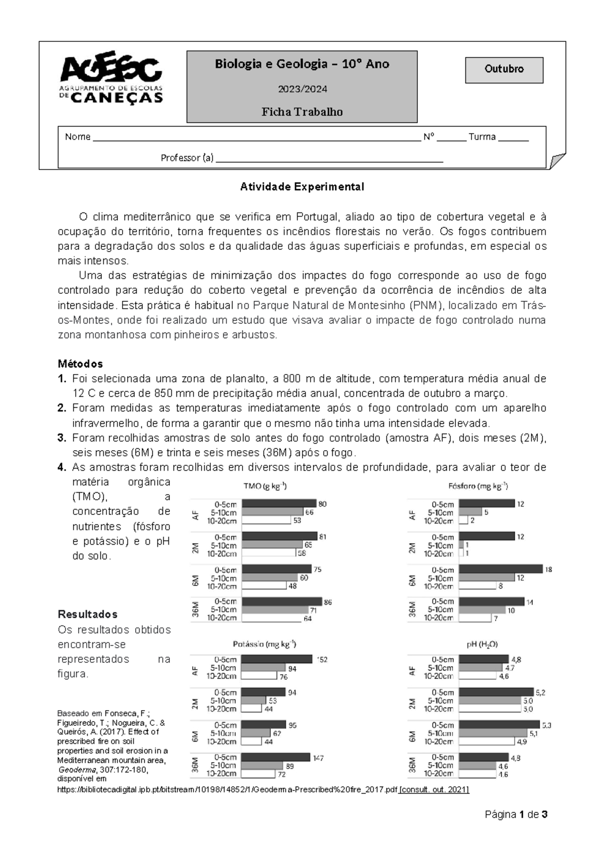3 Bio Geo FT Grp Exp Subsistemas - Atividade Experimental O clima ...