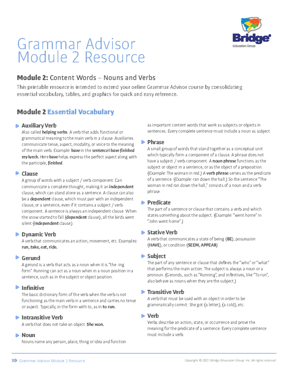Module 2 Resource Teaching English Grammar (Grammar Advisor) - Grammar ...