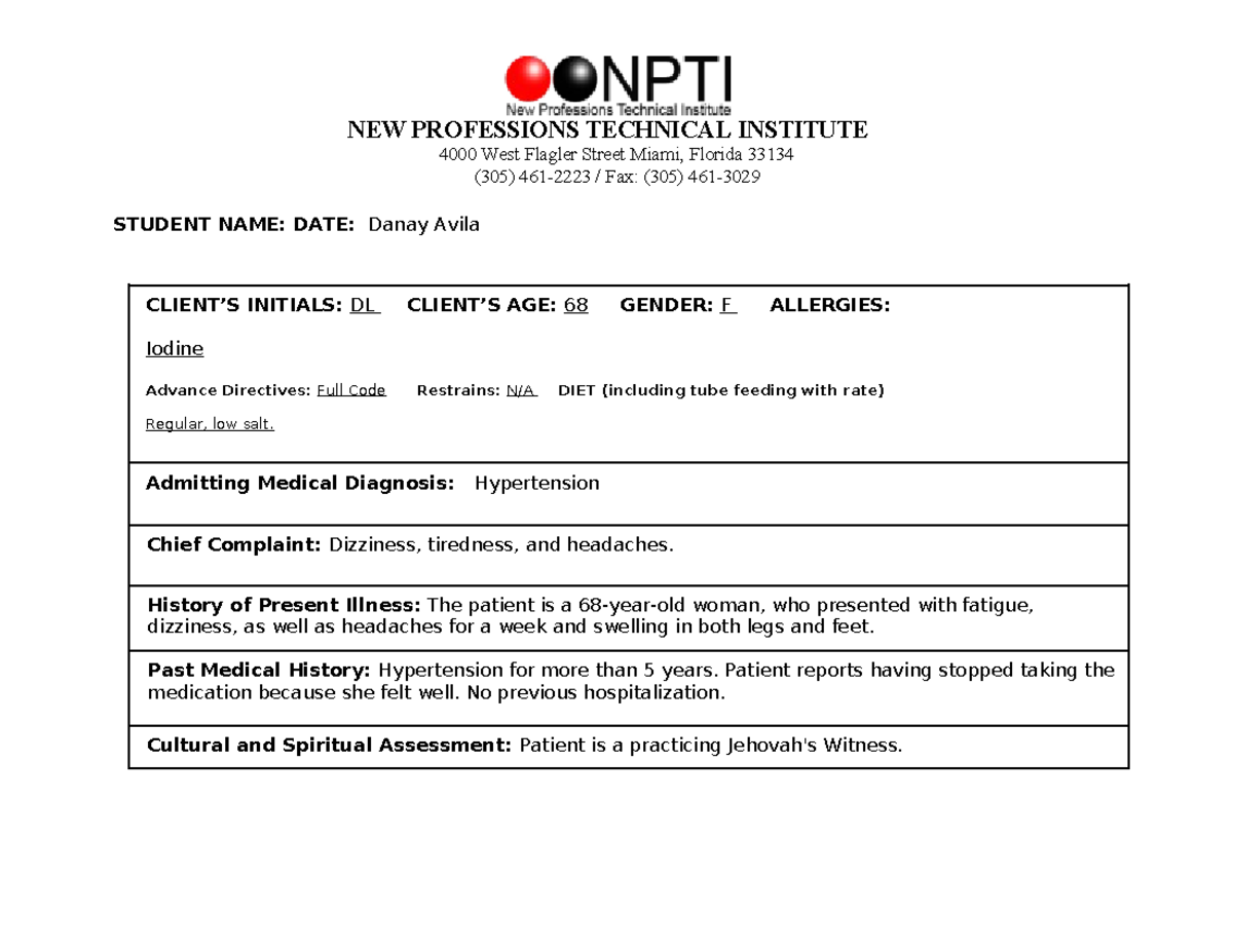 CARE PLAN Danay - 8 Nclex RN Cheat Sheet - NEW PROFESSIONS TECHNICAL ...