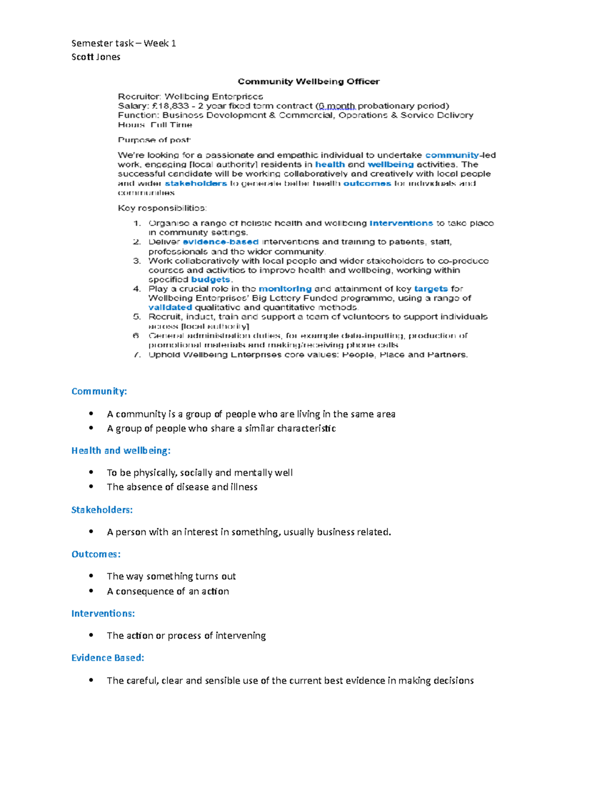 Week 1 - Semester Task - Group - Semester task Week 1 Scott Jones ...