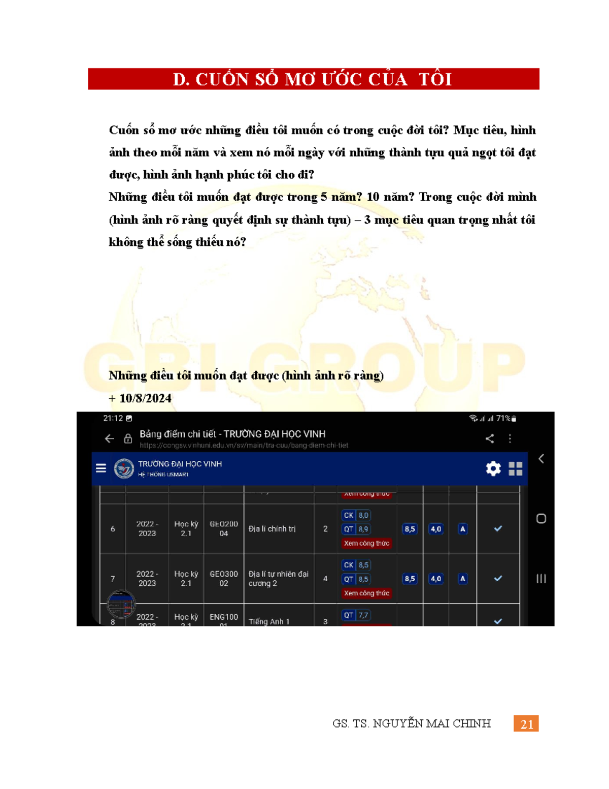 Bảollllll - thththth - kỹ năng tổng hợp tiếng anh 3 - D. CUỐN SỔ MƠ ƯỚC ...