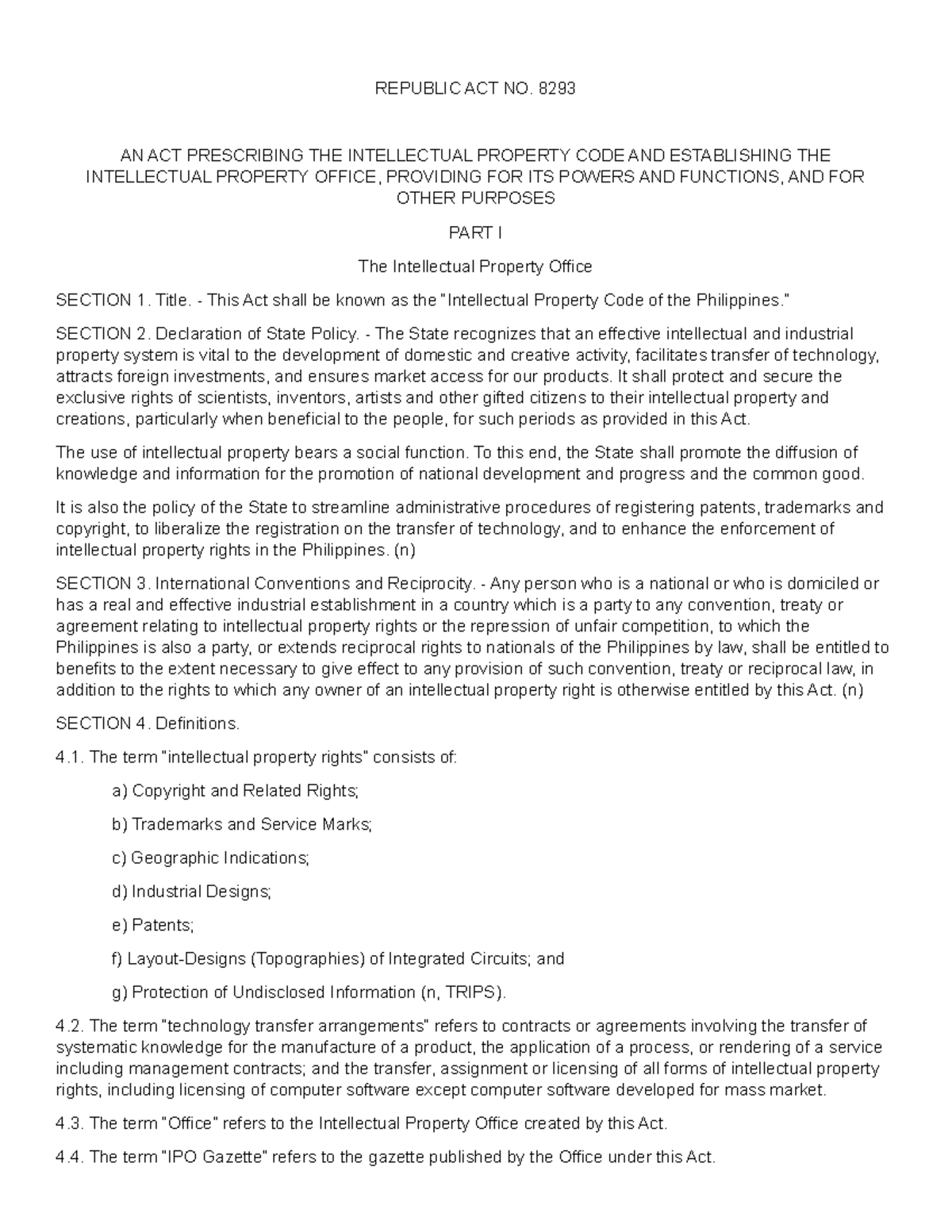 RA-8293 - fgbdfhfghhfghfgjfjtgfhjfhf - REPUBLIC ACT NO. 8293 AN ACT ...