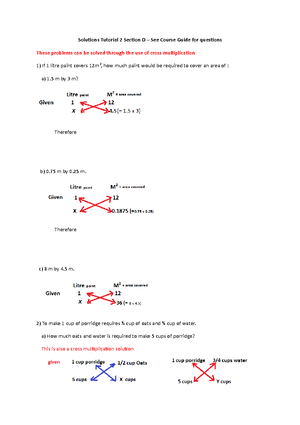 Solutions to Tutorial 1 - What are numbers - 2ABU101/ CABU101/CCBC101 ...