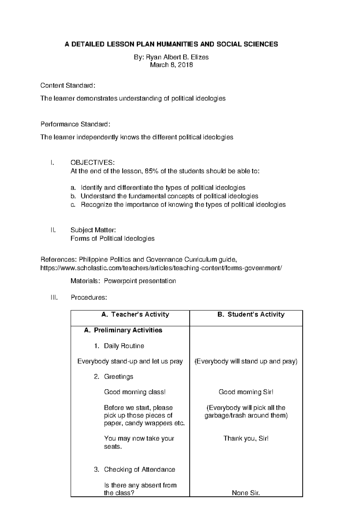 Final-detailed-lesson-plan-ryan compress - A DETAILED LESSON PLAN ...