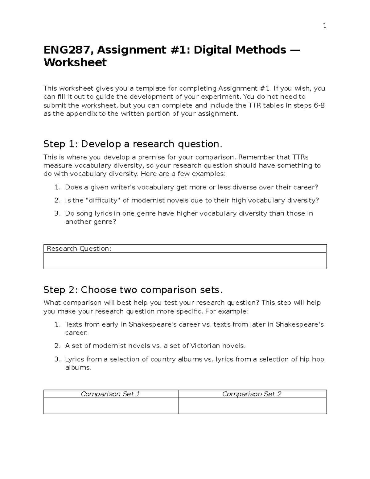 ENG287 Assignment 1Worksheet - ENG287, Assignment #1: Digital Methods — Worksheet This worksheet ...