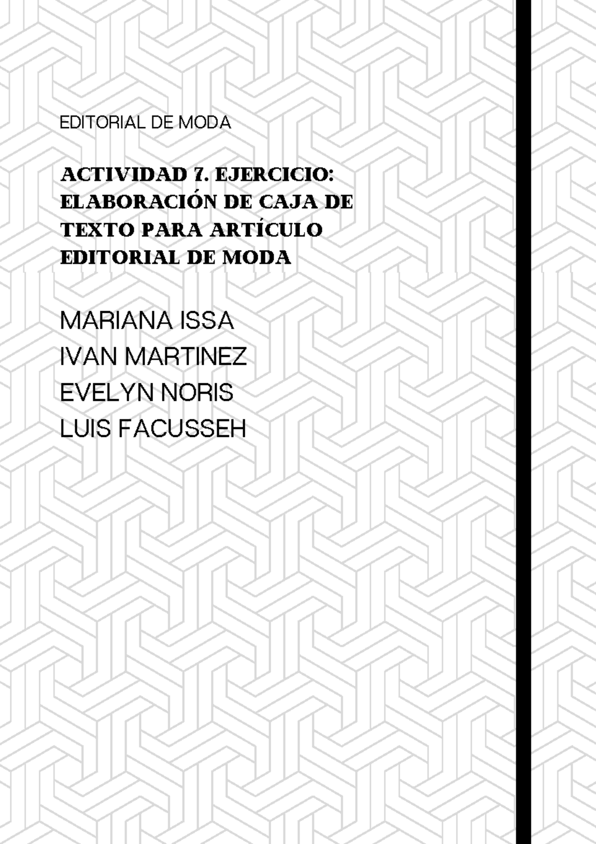 Act7 edm - TAREA DE BLACKBOARD - ACTIVIDAD 7. EJERCICIO: ELABORACIÓN DE ...