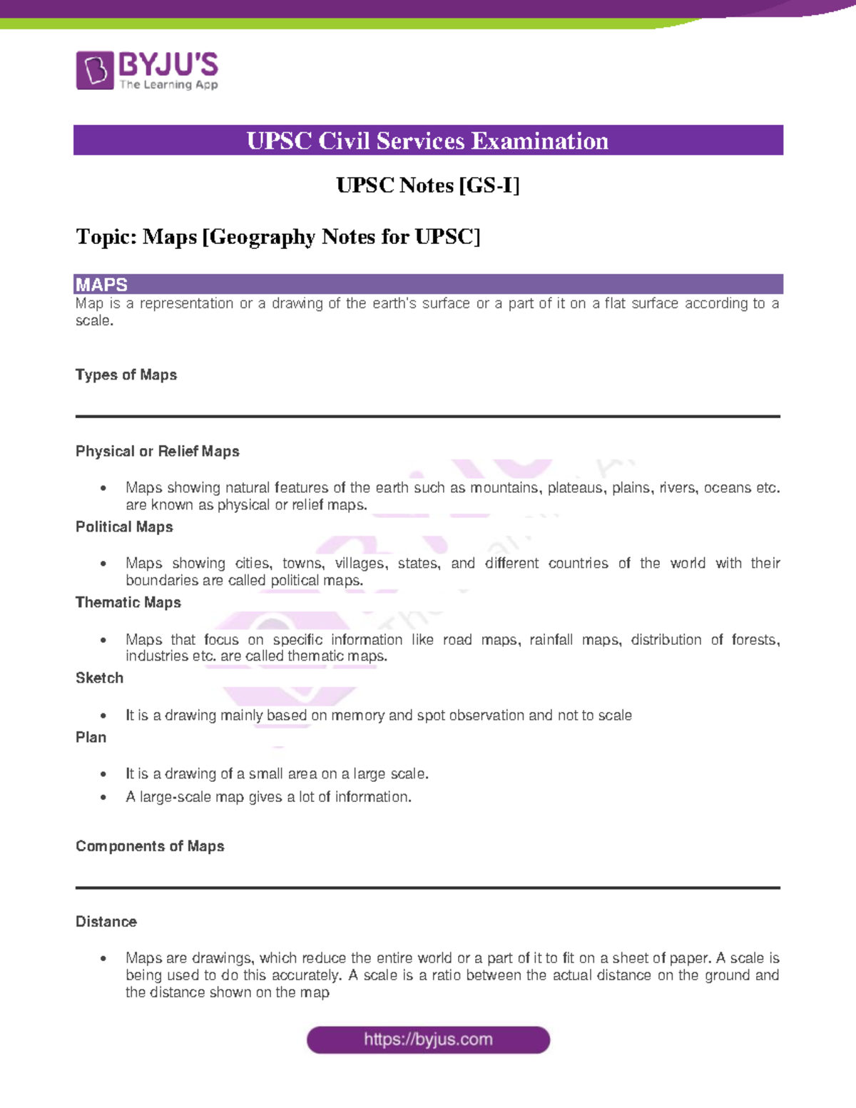 Maps Geography Notes for UPSC - UPSC Civil Services Examination UPSC ...