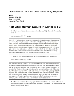 CWV-101 Topic 3 DQ1 discussion questions. - Cwv 101 - GCU - Studocu