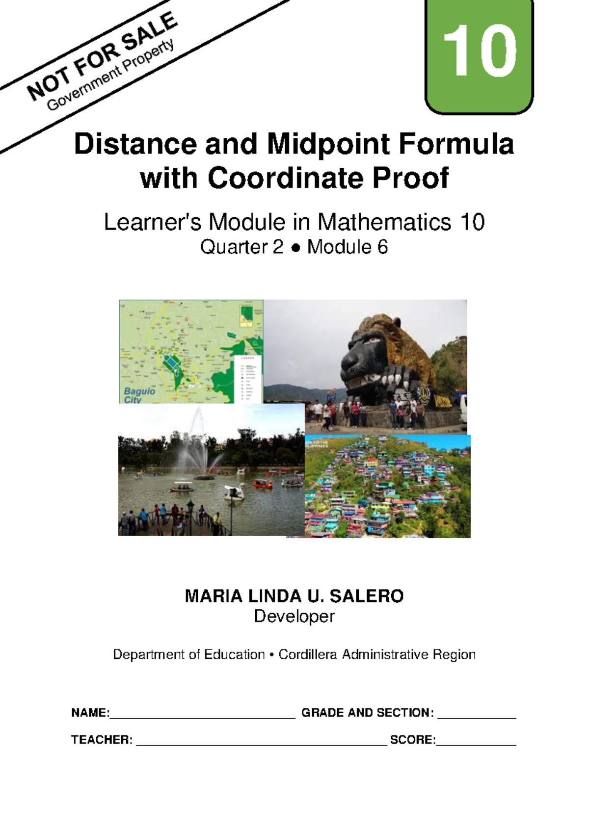 Math10 Q3 Module-1 - a module - Distance and Midpoint Formula with ...