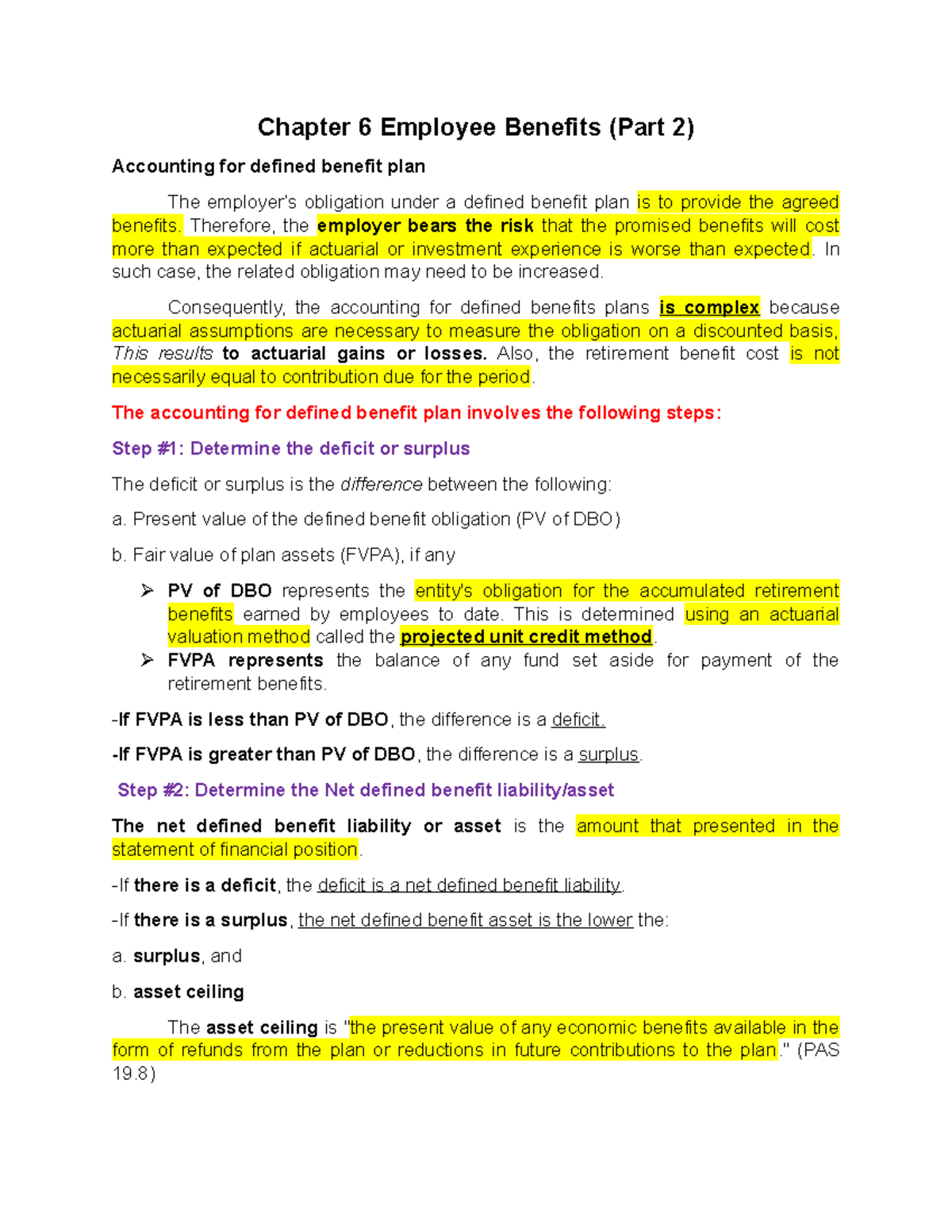 497701302 Chapter 6 Emplooyee Benefit Part 2 - Chapter 6 Employee ...