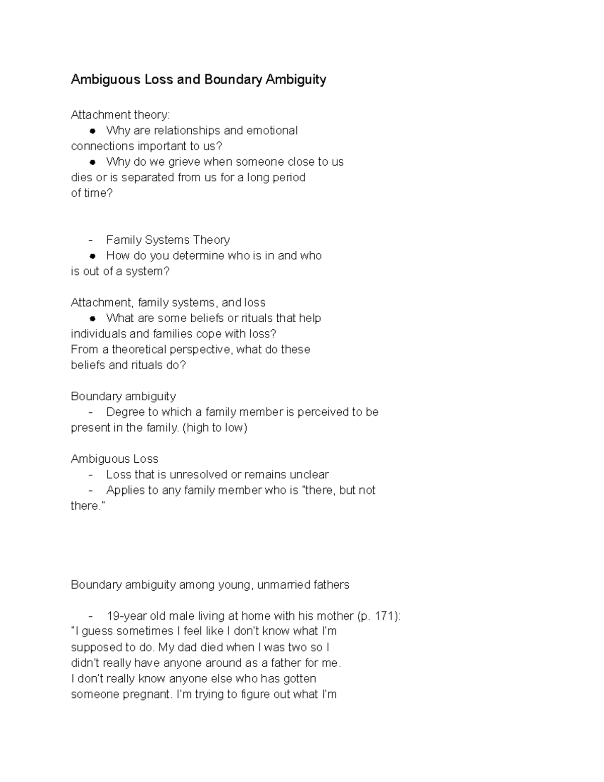 Ambiguous Loss and Boundary Ambiguity - Ambiguous Loss and Boundary ...