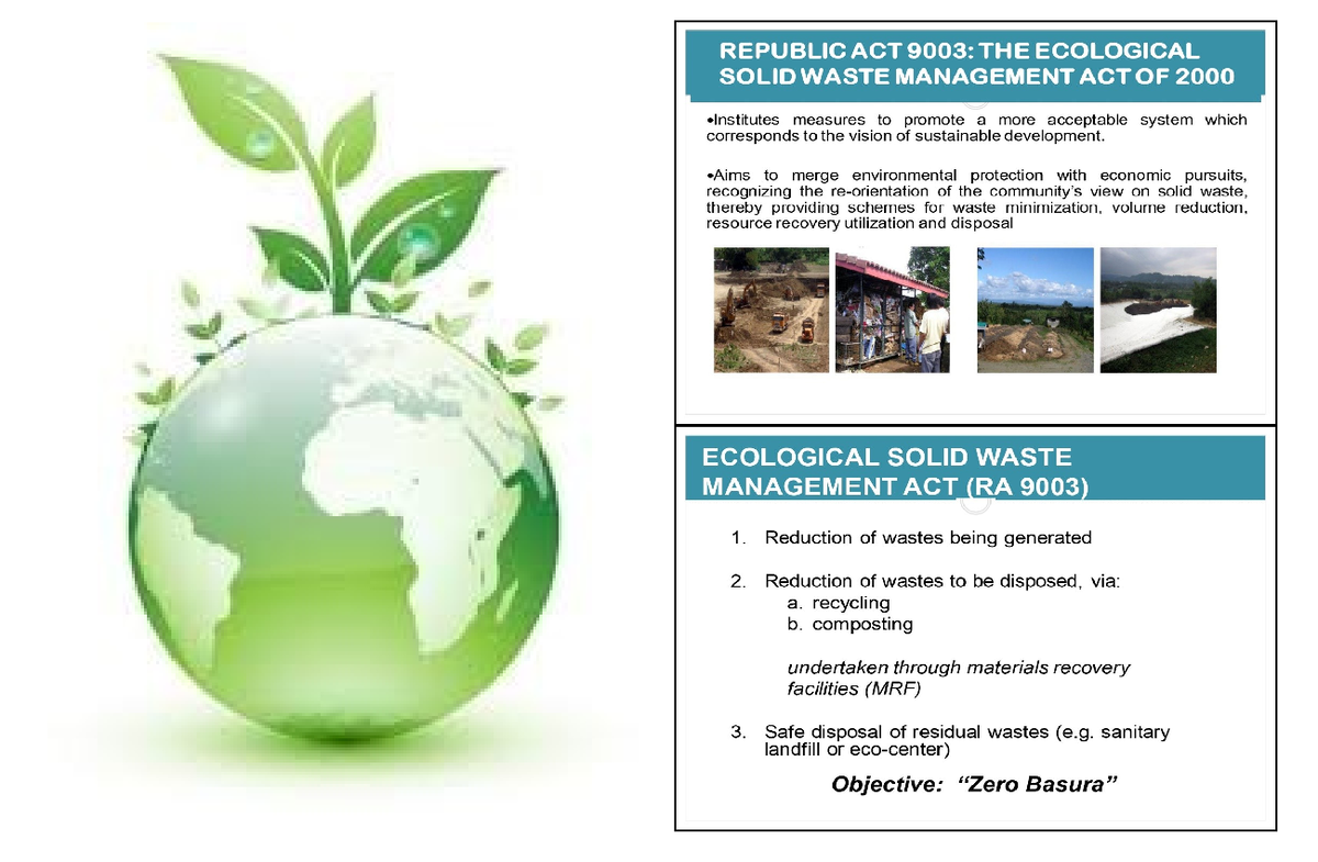 9003 white - ESWM - REPUBLIC ACT 9003: THE ECOLOGICAL SOLID WASTE ...