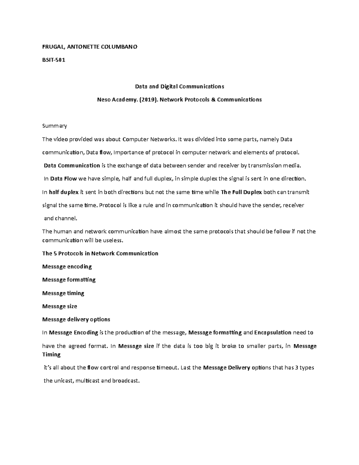 Data and Digital TPE - lol - FRUGAL, ANTONETTE COLUMBANO BSIT- Data and Digital Communications ...