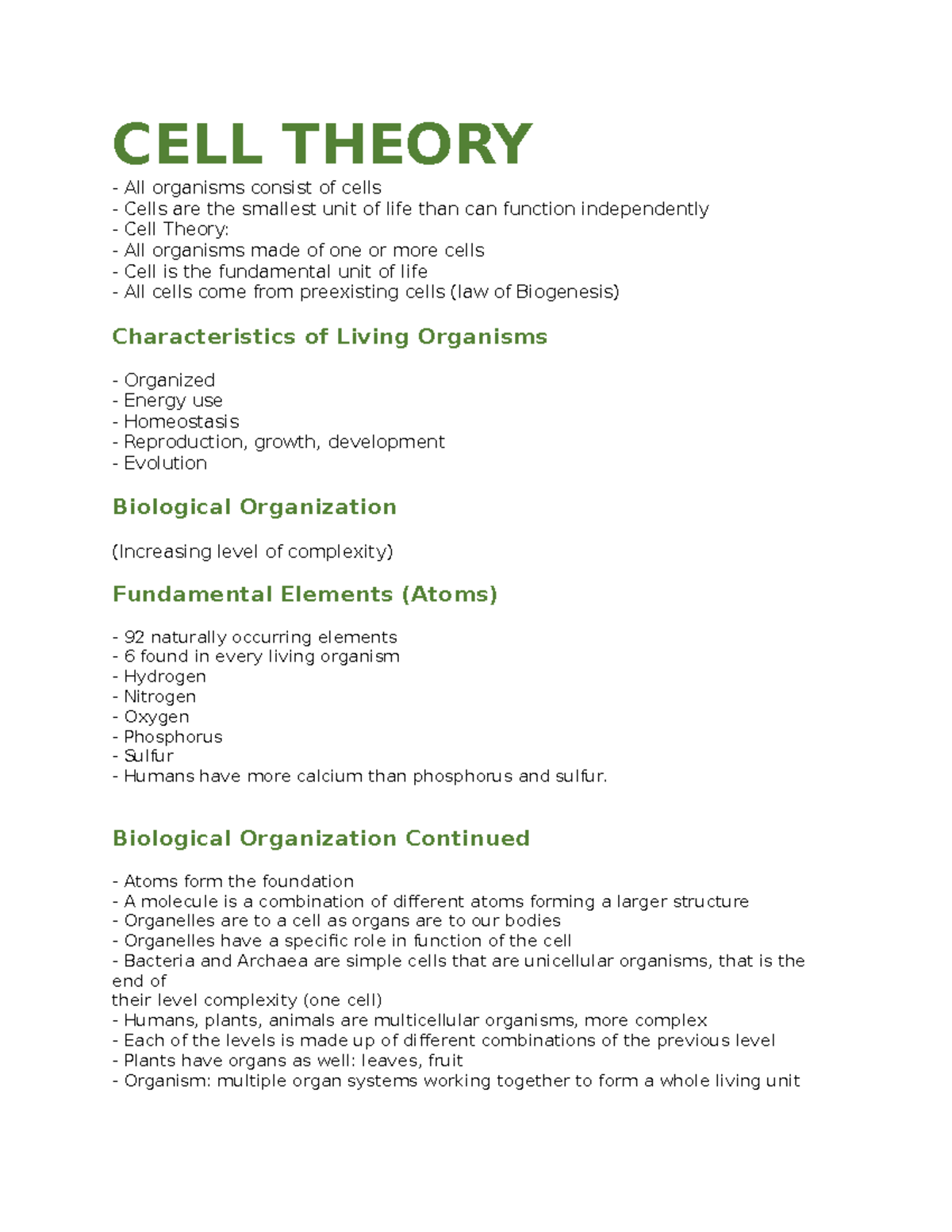 modern CELL Theory - CELL THEORY All organisms consist of cells Cells ...