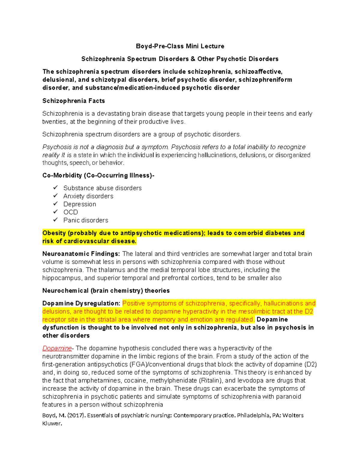 Boyd-Preclass Mini Lecture Schizophrenia and Related Disorders-1-1 ...