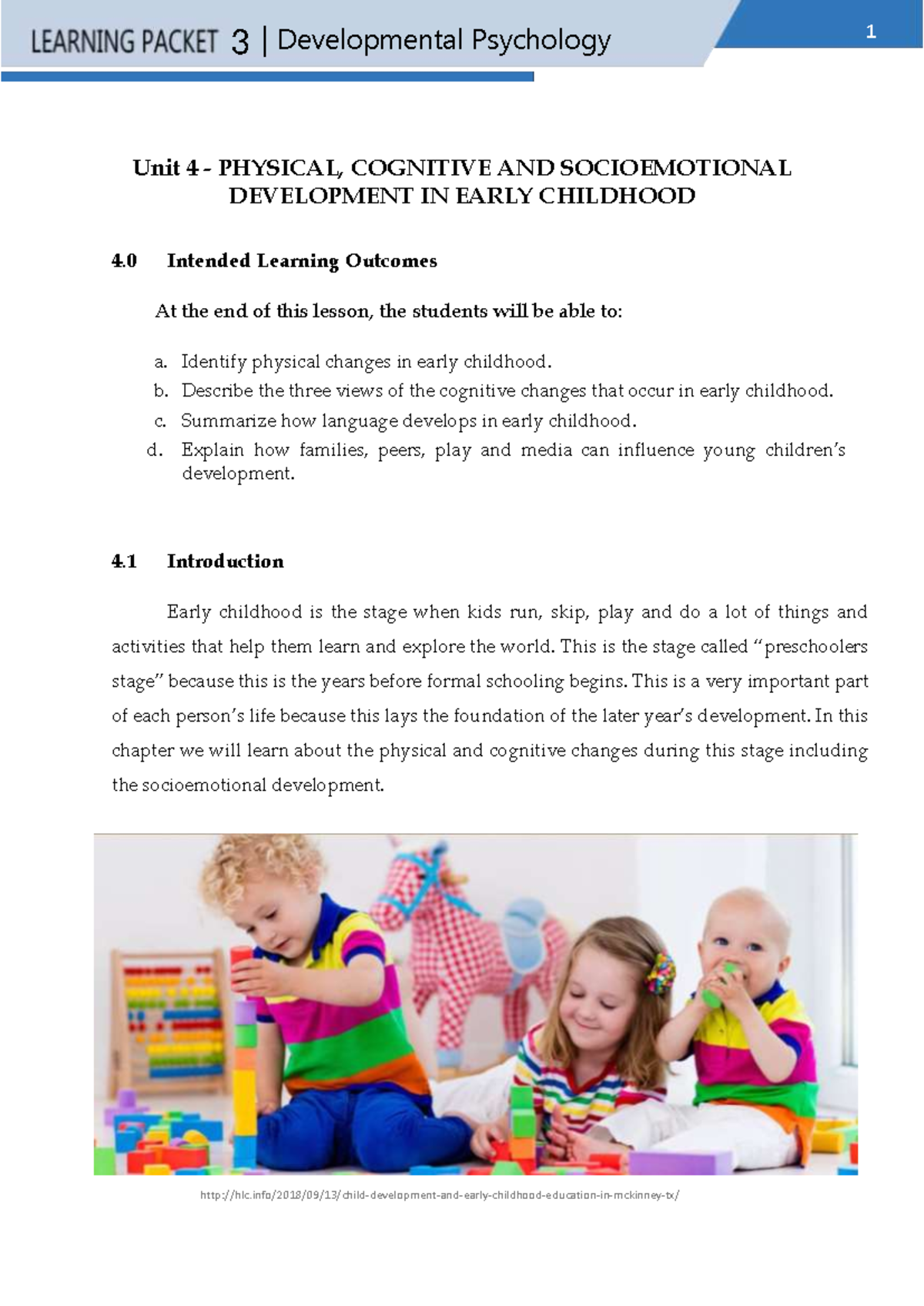 Dev-Psych-LP3 - Developmental Psychology Notes and Answers - 3 ...