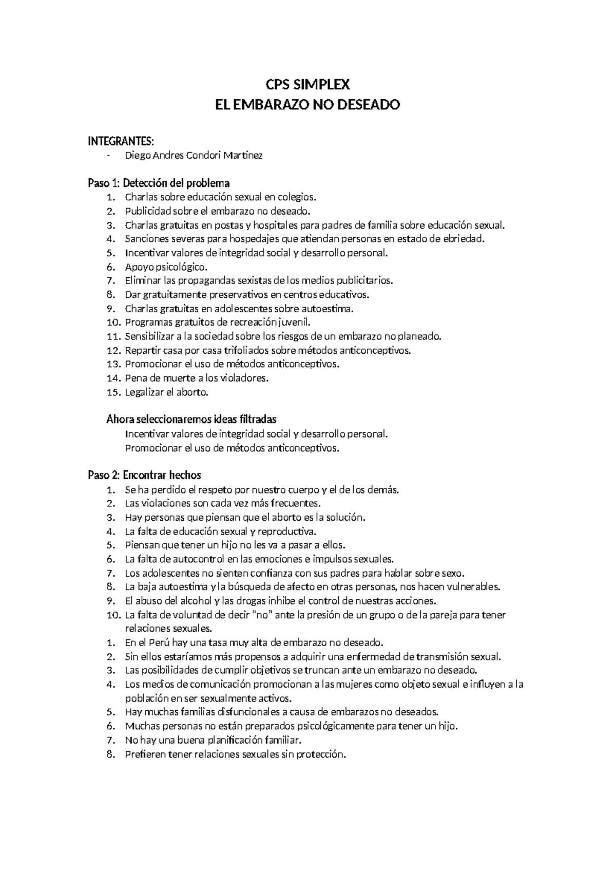 CPS Simplex - apuntes - CPS SIMPLEX EL EMBARAZO NO DESEADO INTEGRANTES ...