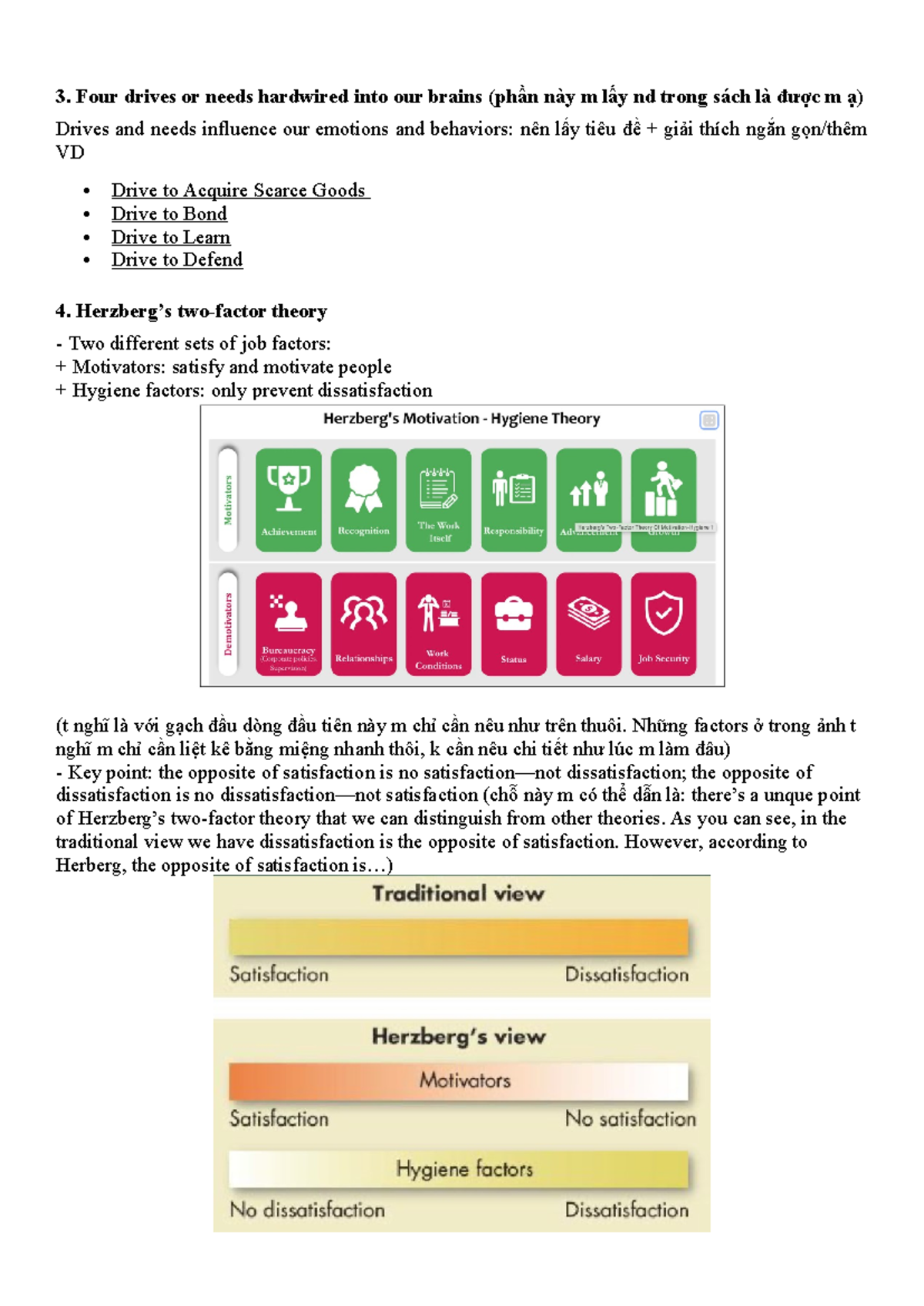 Theory of motivation - 3. Four drives or needs hardwired into our ...