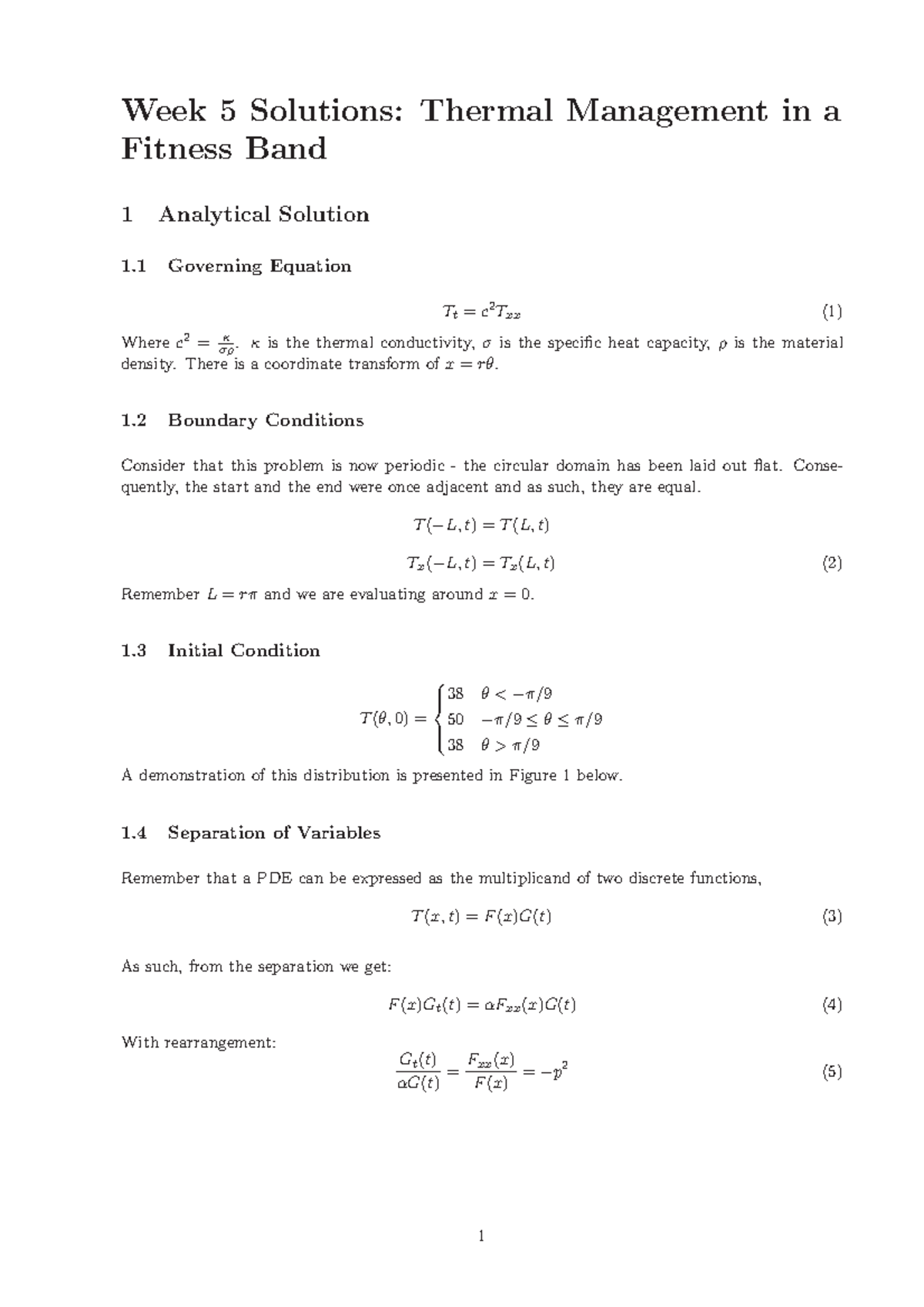 Amme2000 Week5-soln - Tutorial solution - Week 5 Solutions: Thermal ...
