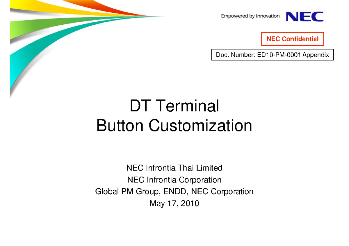 ED10-PM-0001 Appendix Button Customization - DT Terminal Button ...