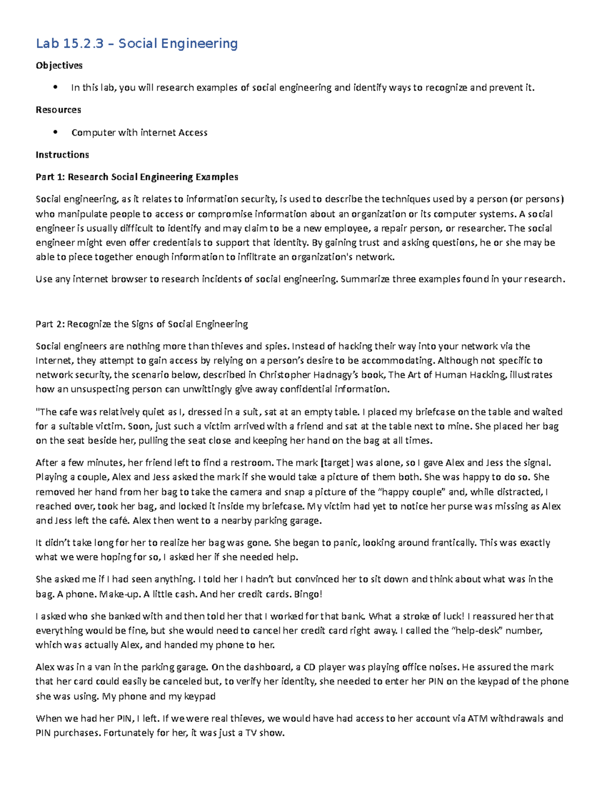 Lab 15.2.3 - labs - CSC-111 - RCCC - Studocu