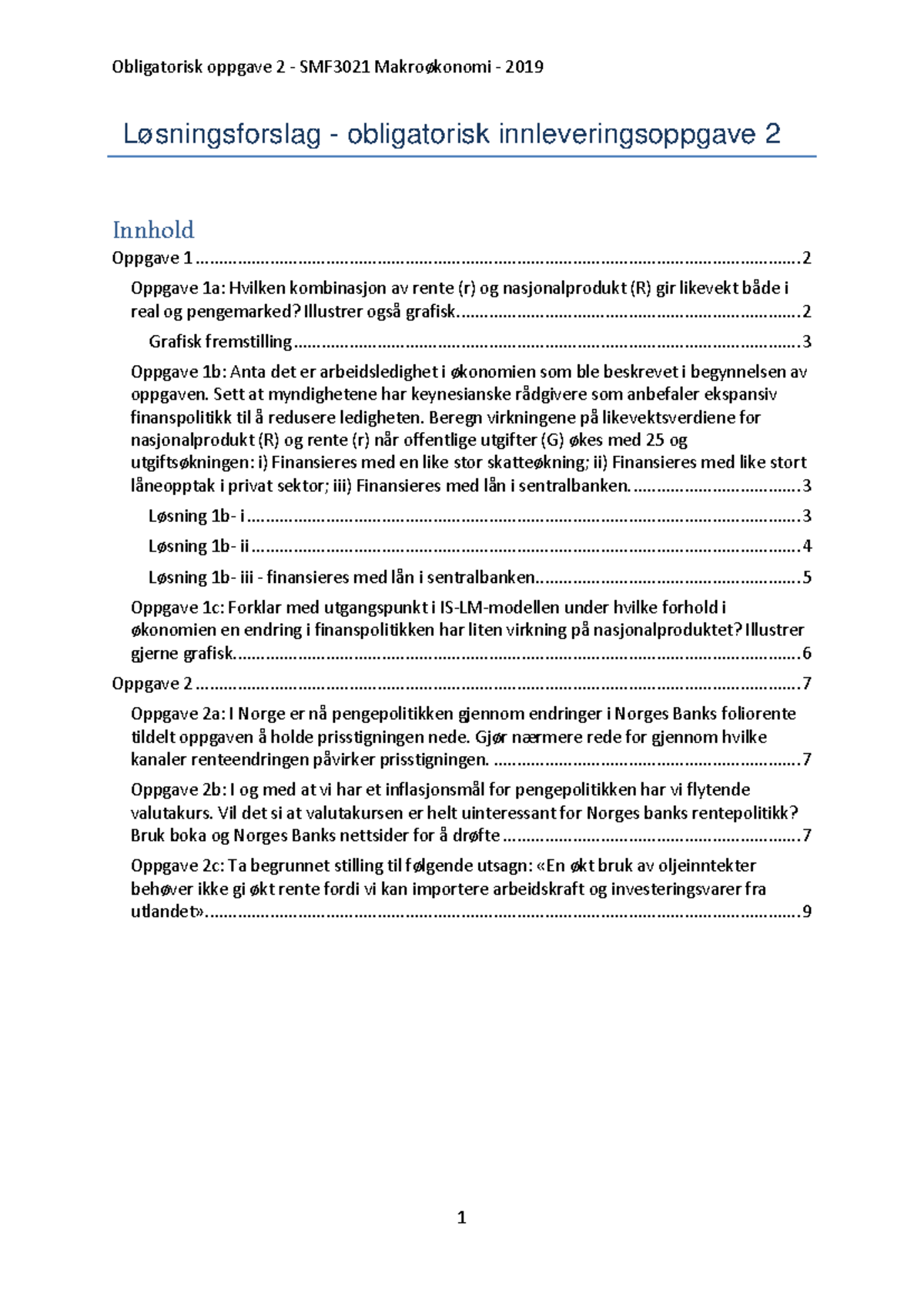 Løsningsforslag - obligatorisk innleveringsoppgave 2 - Warning: TT: undefined function: 32 ...