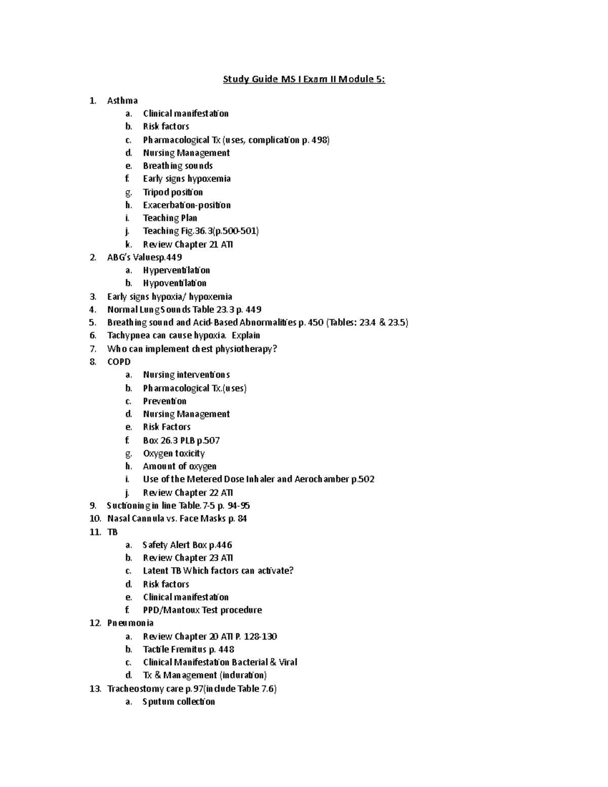 MSI Study Guide Exam #3 2023 - Study Guide MS I Exam II Module 5 ...