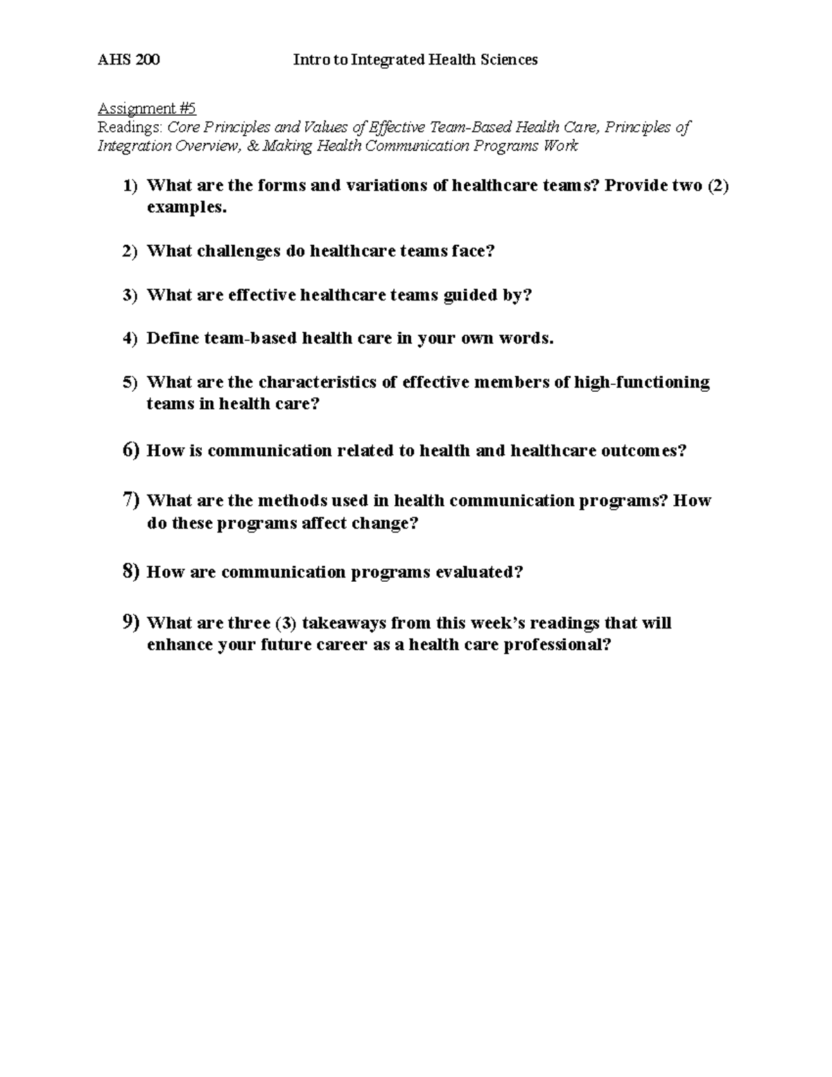 AHS200 Assignment#5 - week 5 assigment - File VSRT-Team-Based-Care ...