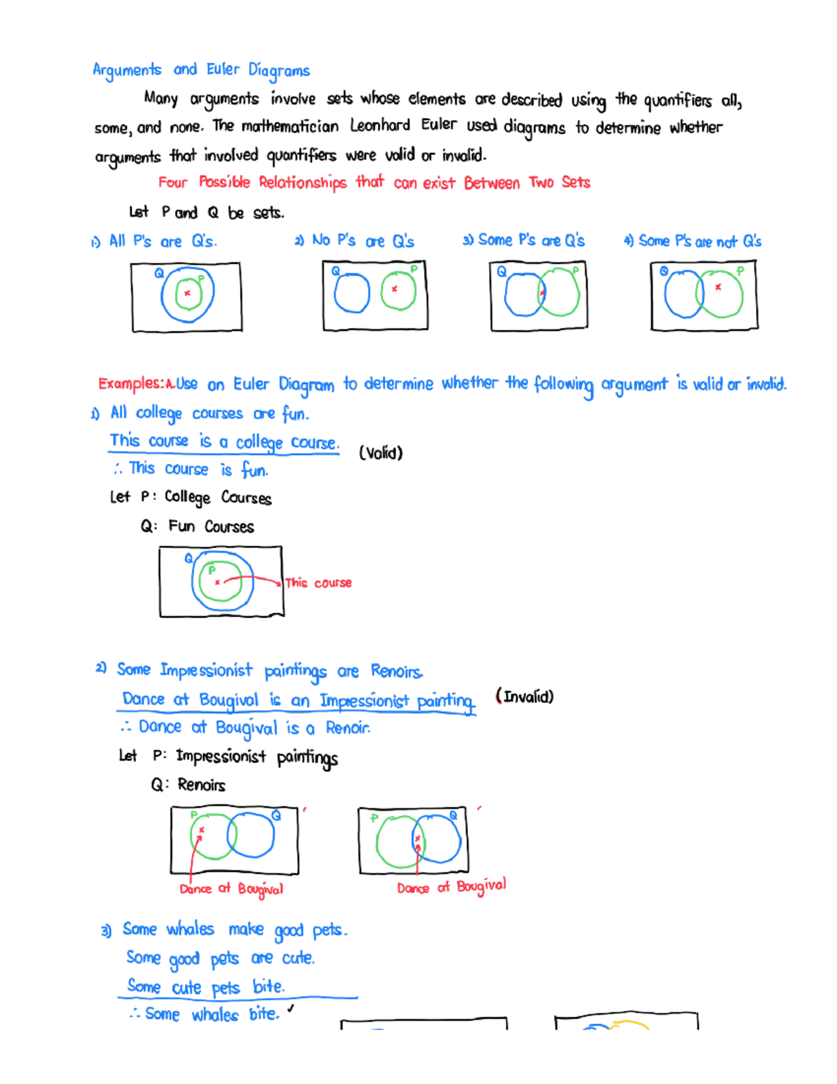 Arguments and Euler Diagrams - Office Administration - Studocu
