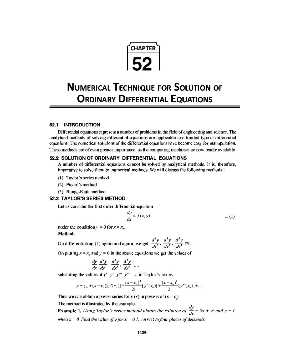Higher Engg Maths- 52 - Techniques for solution of ODEs - Mathematics-I ...