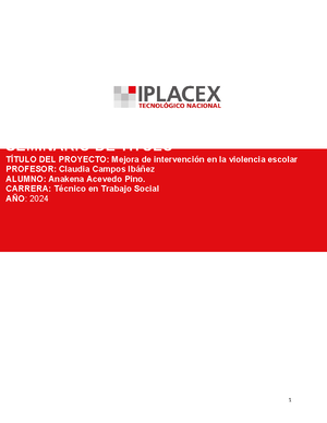 Camila Orellana-Seminariode Titulo-Anteproyecto - Índice SEMINARIO DE TITULO TÍTULO DEL PROYECTO ...