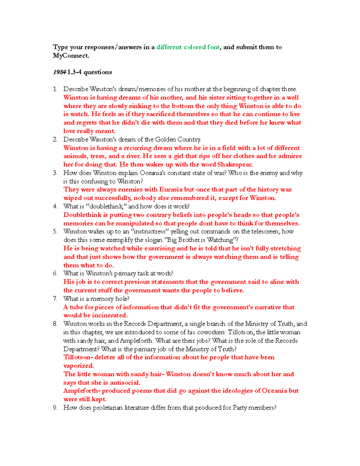 1984 1.3-4 reading tasks - Type your responses/answers in a different ...