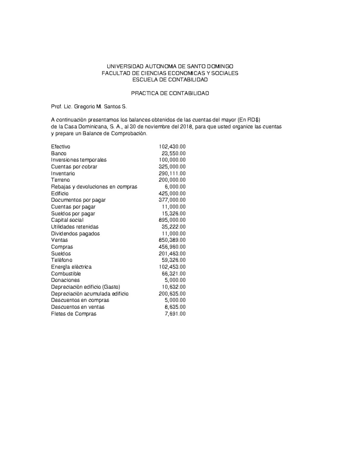 Practica Bce. Comprobacion inicial - Prof. Lic. Gregorio M. Santos S. A ...