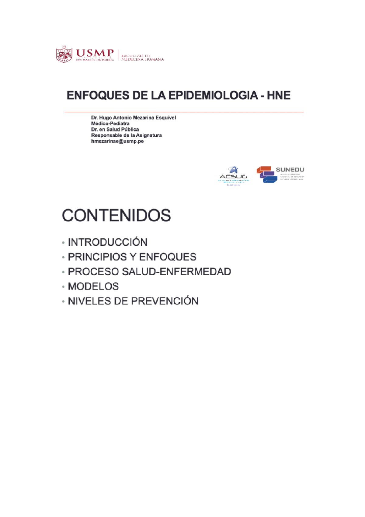 Clase 02 Epidem - EPIDEMIOLOGÍA - Studocu