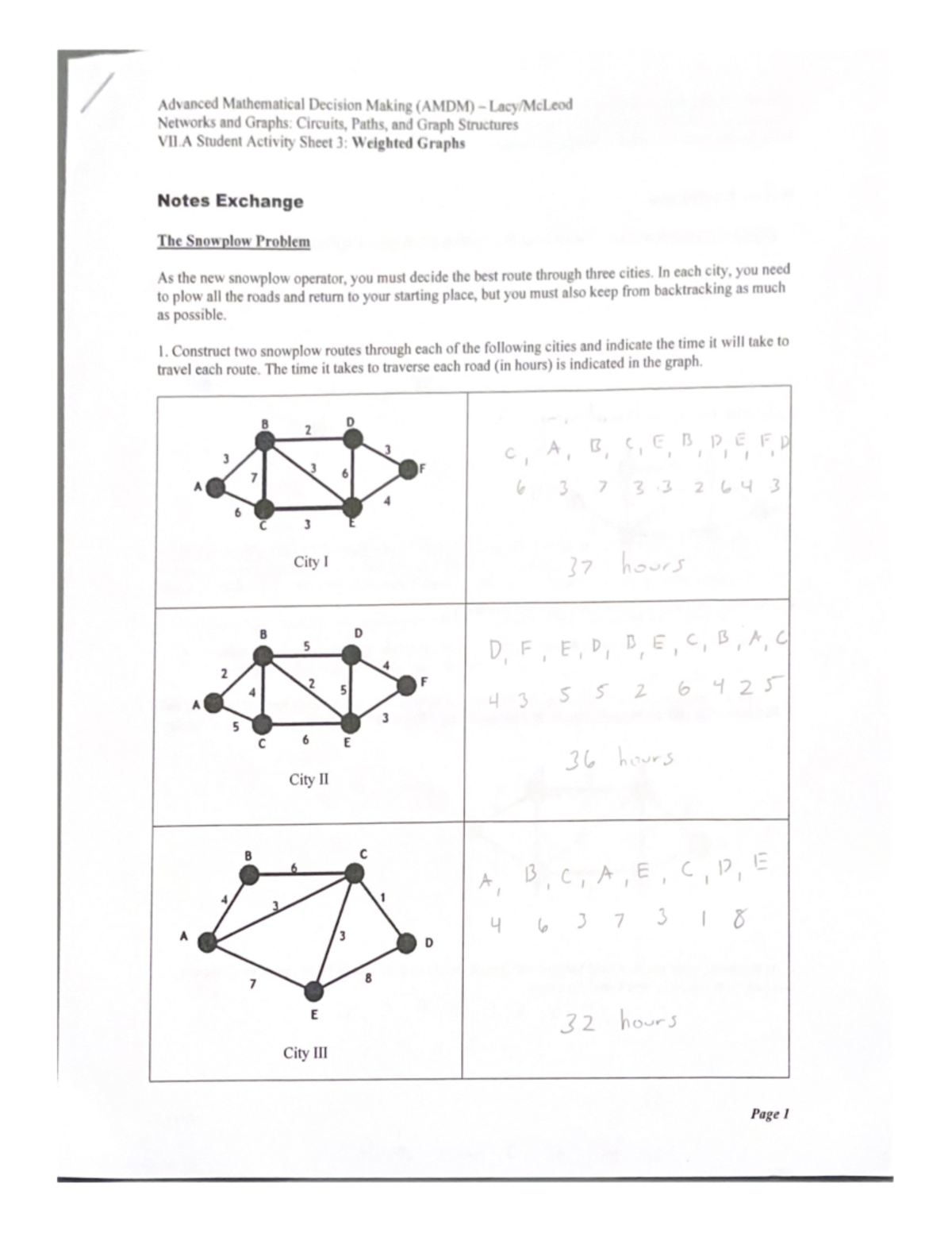 AMDM Graphs, Paths, and Circuits - Studocu
