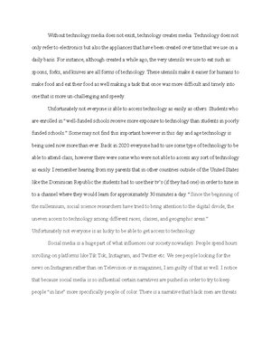 Soc weekly reaction paper #3 - This week's readings introduced what culture is and means in ...