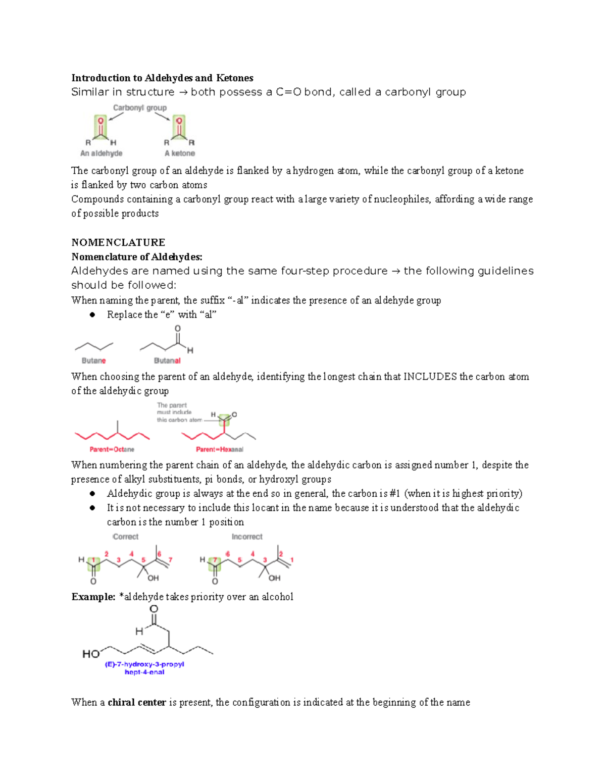 Chapter 19 Introduction to Aldehydes and Ketones - Introduction to ...