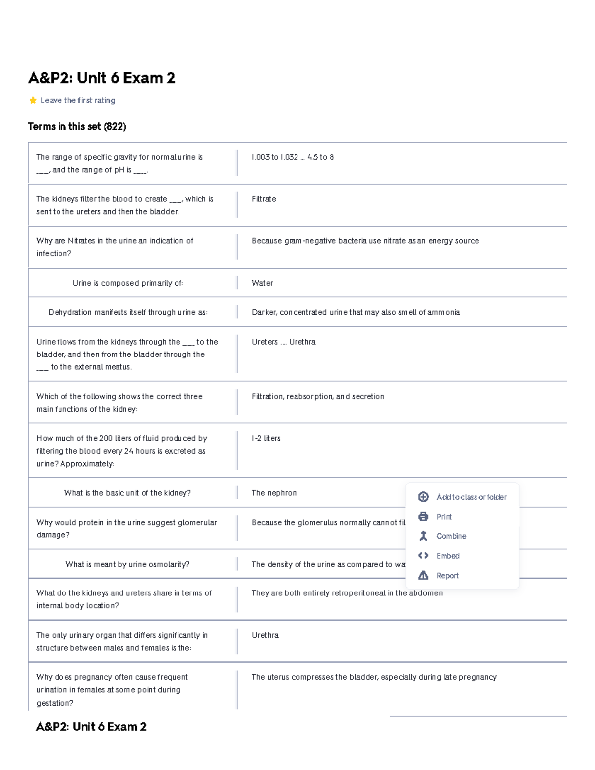 A&P2 Unit 6 Exam 2 Flashcards Quizlet - A&P2: Unit 6 Exam 2 Leave the first rating Terms in this ...
