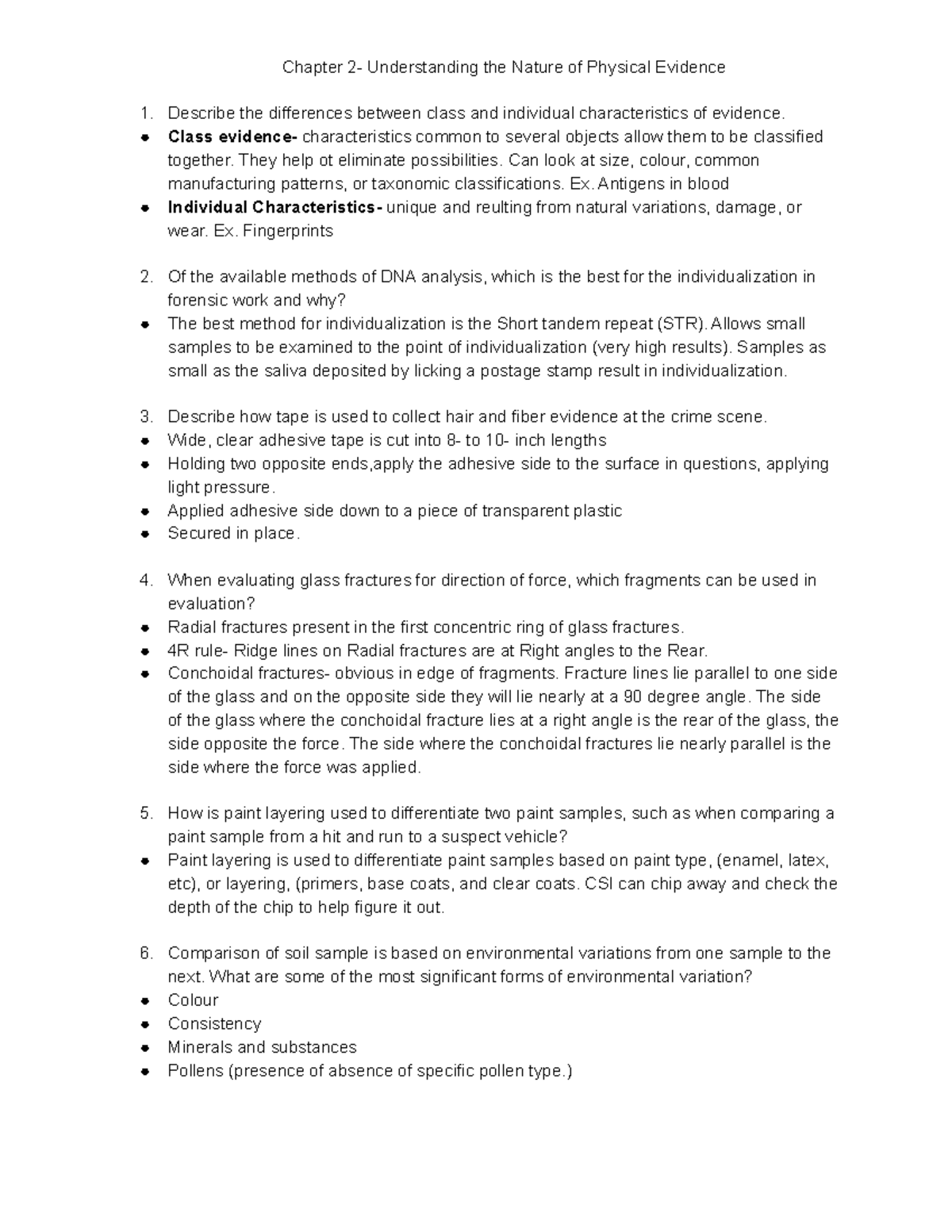 FOID 1006- Chapter 2 questions - Chapter 2- Understanding the Nature of ...