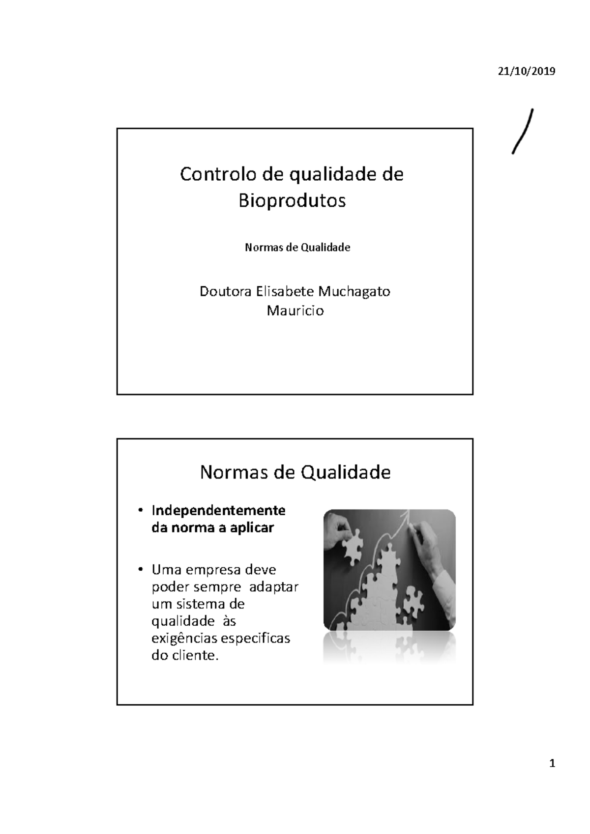 Controlo de qualidade tema 2 - Controlo de qualidade de Bioprodutos ...