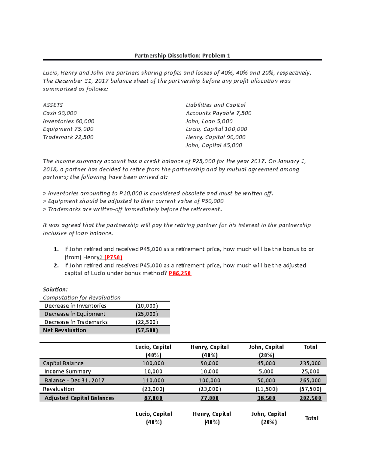 Partnership Dissolution and Liquidation - Partnership Dissolution ...