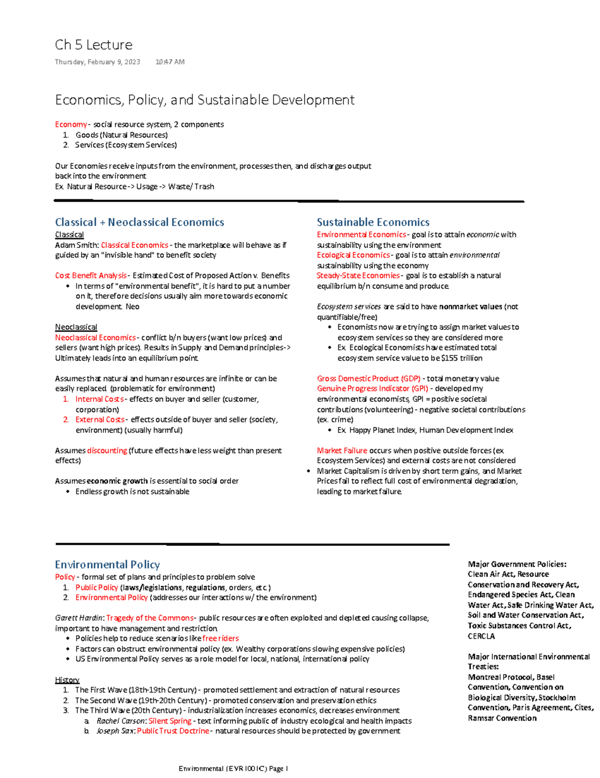 Ch 5 Economics, Policy, and Sustainable Development - Economics, Policy ...