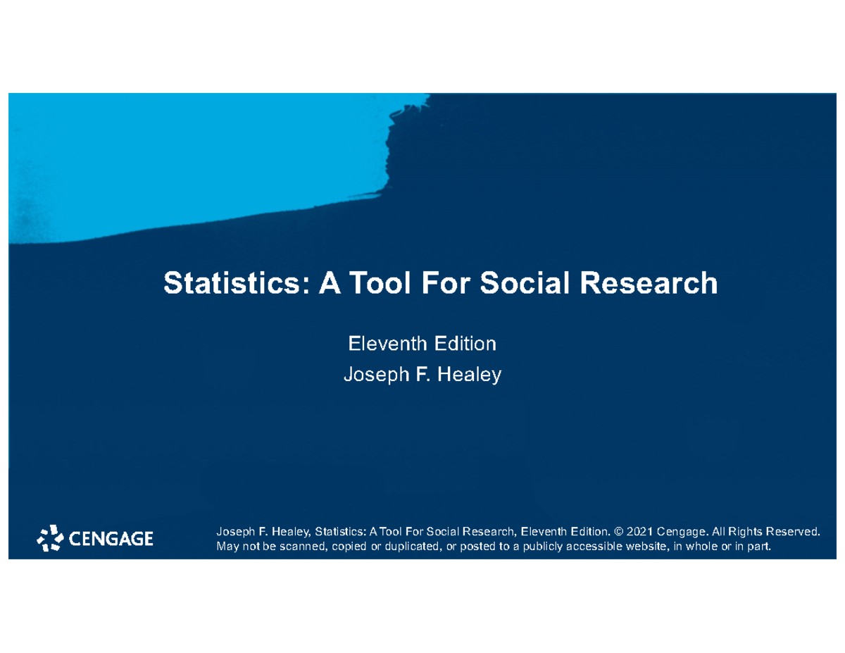 Healey 11e PPT Ch01 - Notes - Statistics: A Tool For Social Research ...