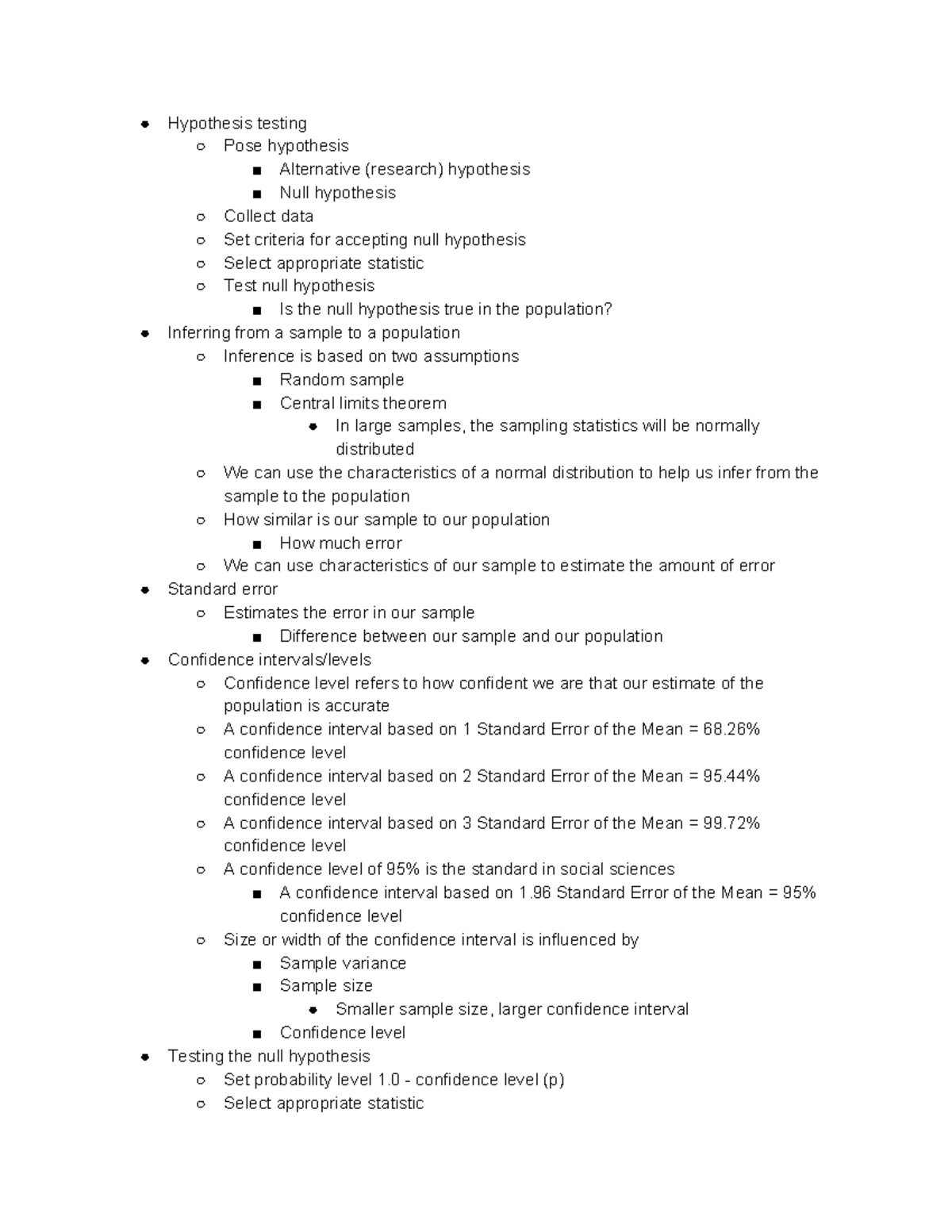 STC 262 Sampling And Hypothesis Testing Hypothesis Testing Pose